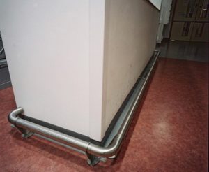 CRASH RAILS - BUMP RAILS: Acrovyn, Stainless Steel, Rubber, Wood